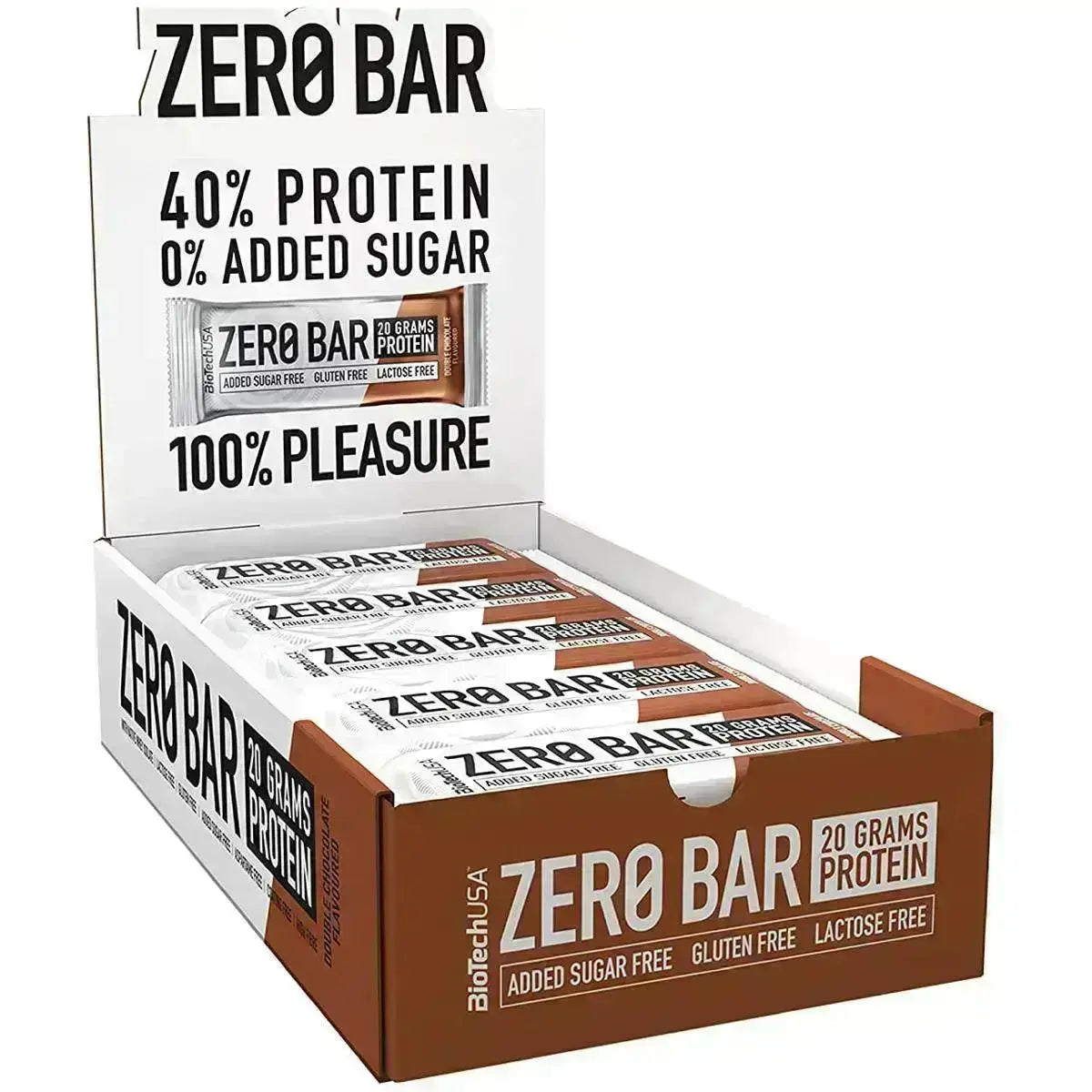 BioTech Zero Bar 20 x 50 g – Zuckerfreier Proteinriegel für unterwegs